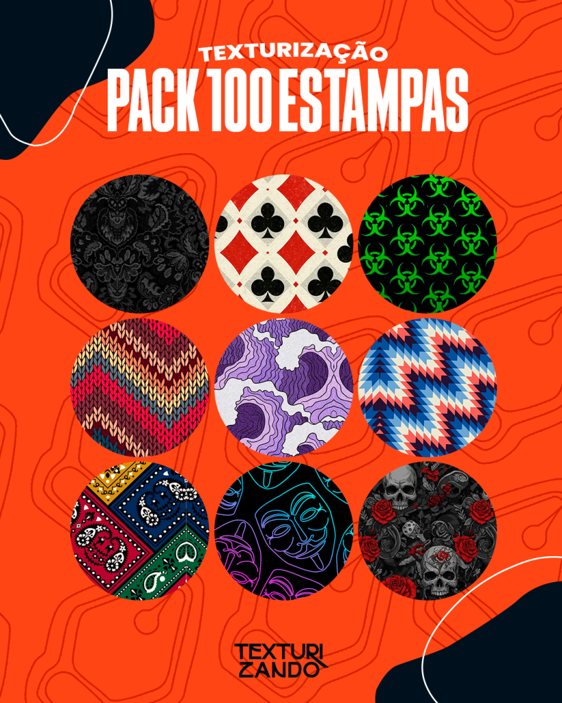 Pack 100 Estampas Para Texturização #1 - Texturizando